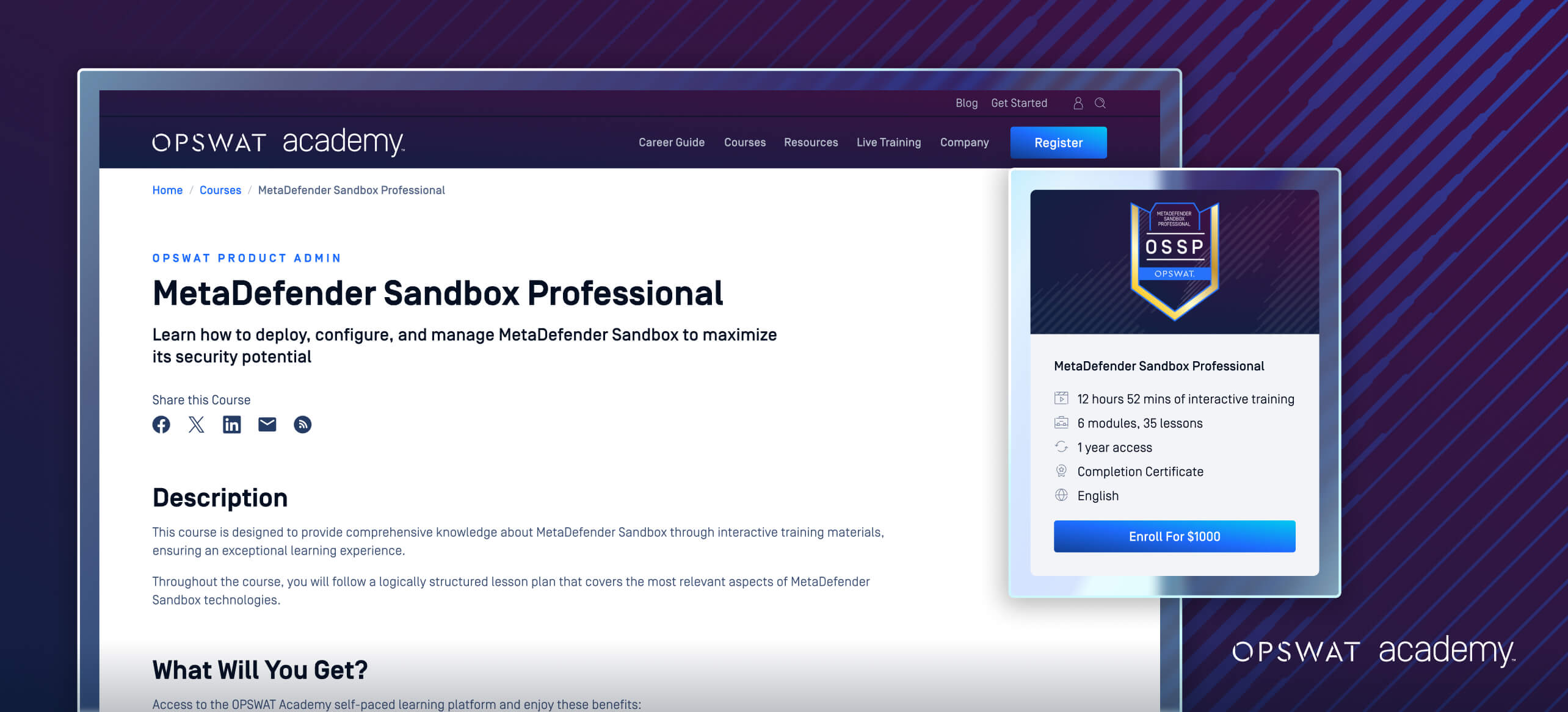 Now Available: MetaDefender Sandbox Professional Course - OPSWAT Academy